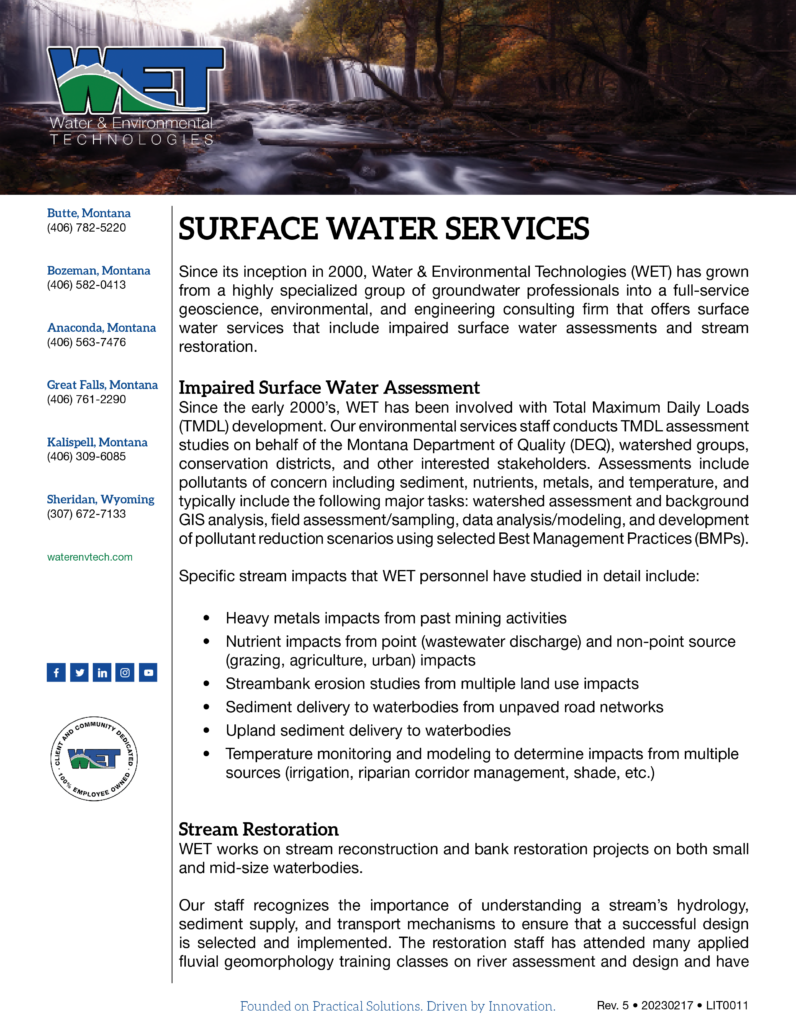 Marketing & Creative Services | Water & Environmental Technologies